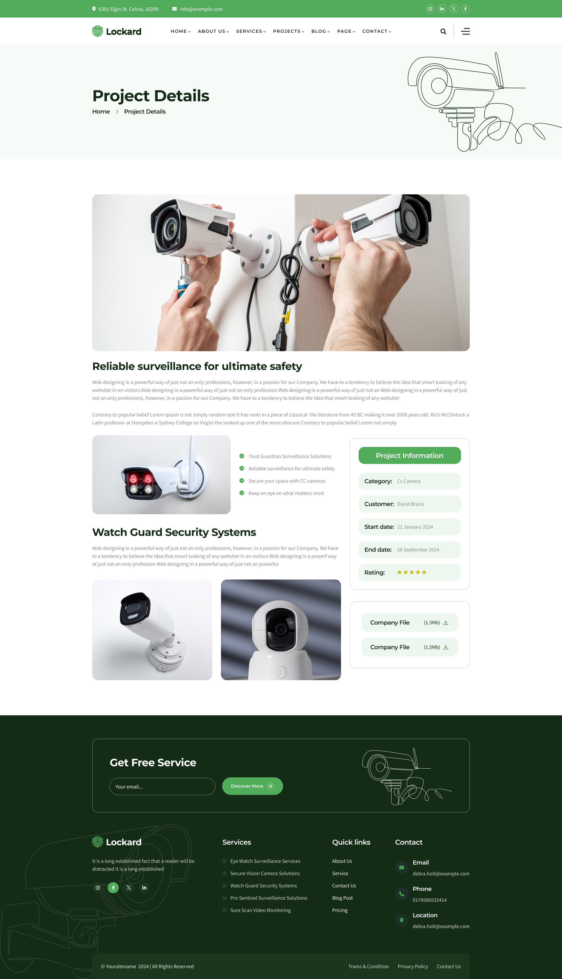 Lockerd - Private Security & CCTV Service Figma Template by Qodex | ThemeForest